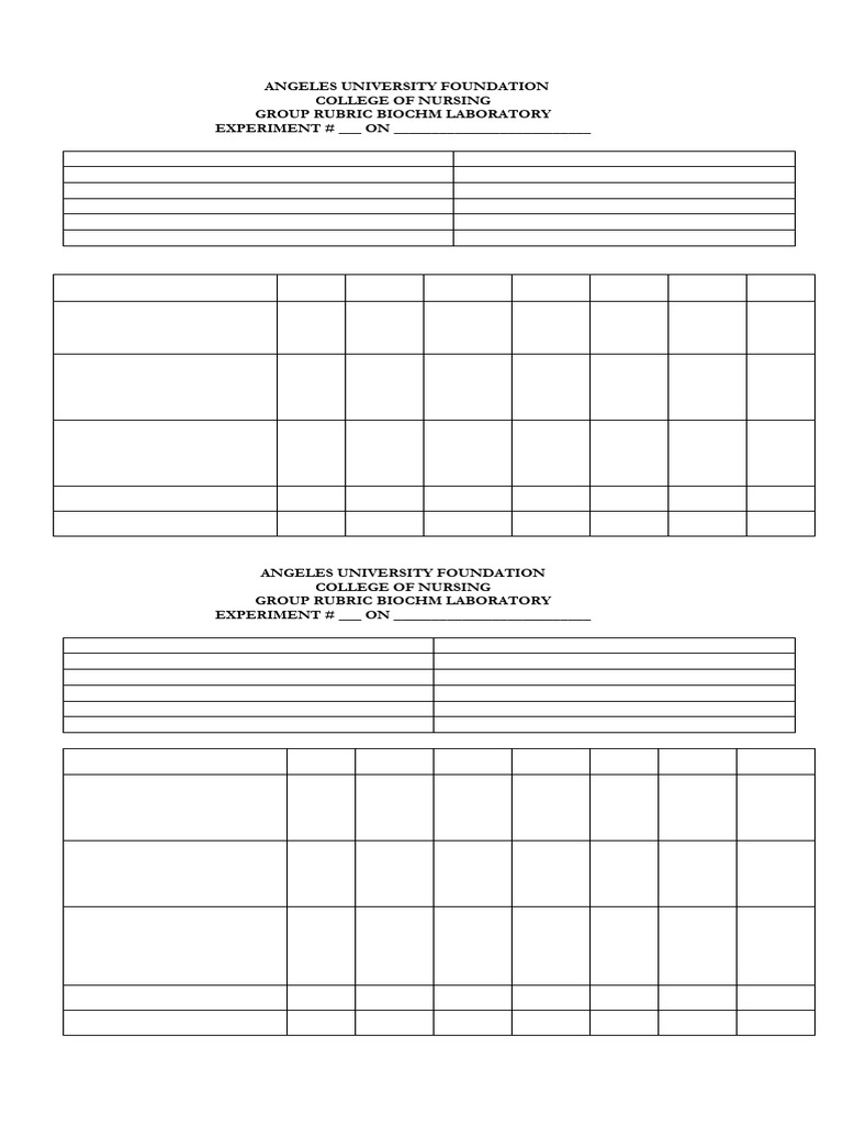 Group Individual Rubric Laboratory Pdf