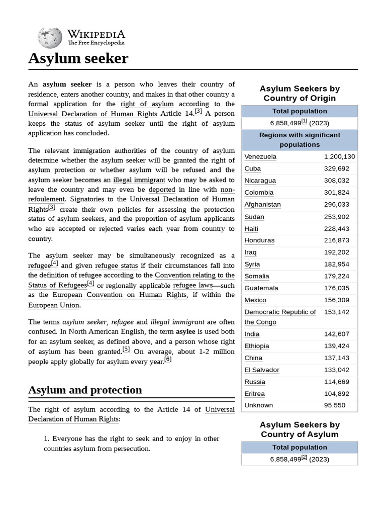 Asylum Seeker | PDF