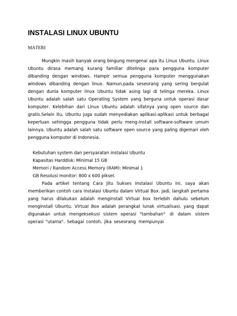 Install Ubuntu PDF | PDF