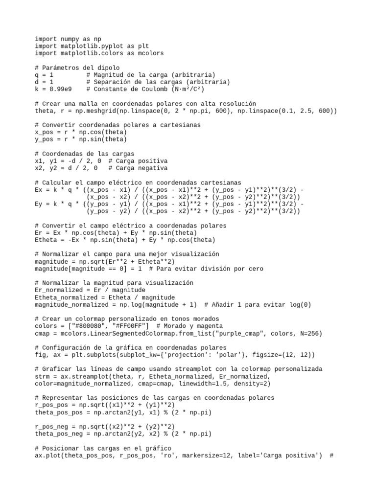 Grafica Campo Eléctrico | PDF