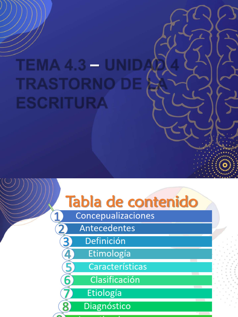 4.3. Trastorno de La Escritura | PDF | Dislexia | Lingüística