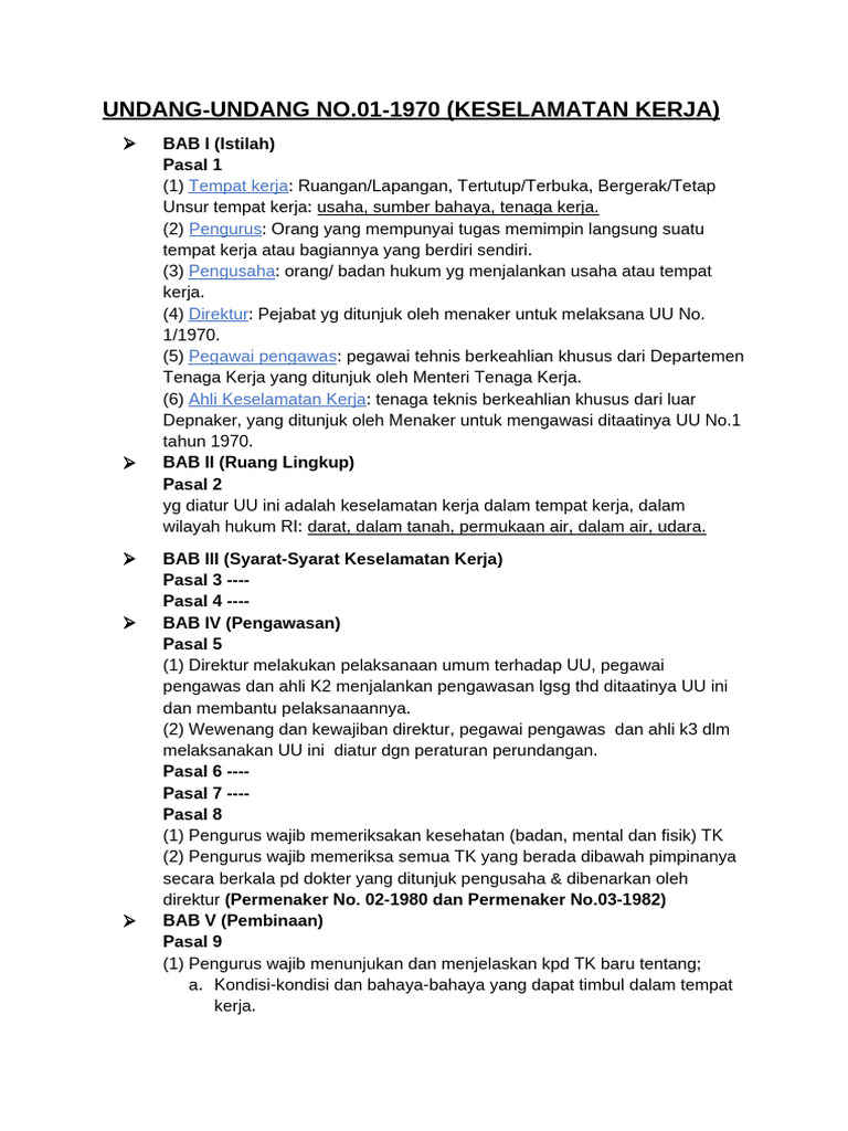 Ringkasan UU No.1-1970 | PDF