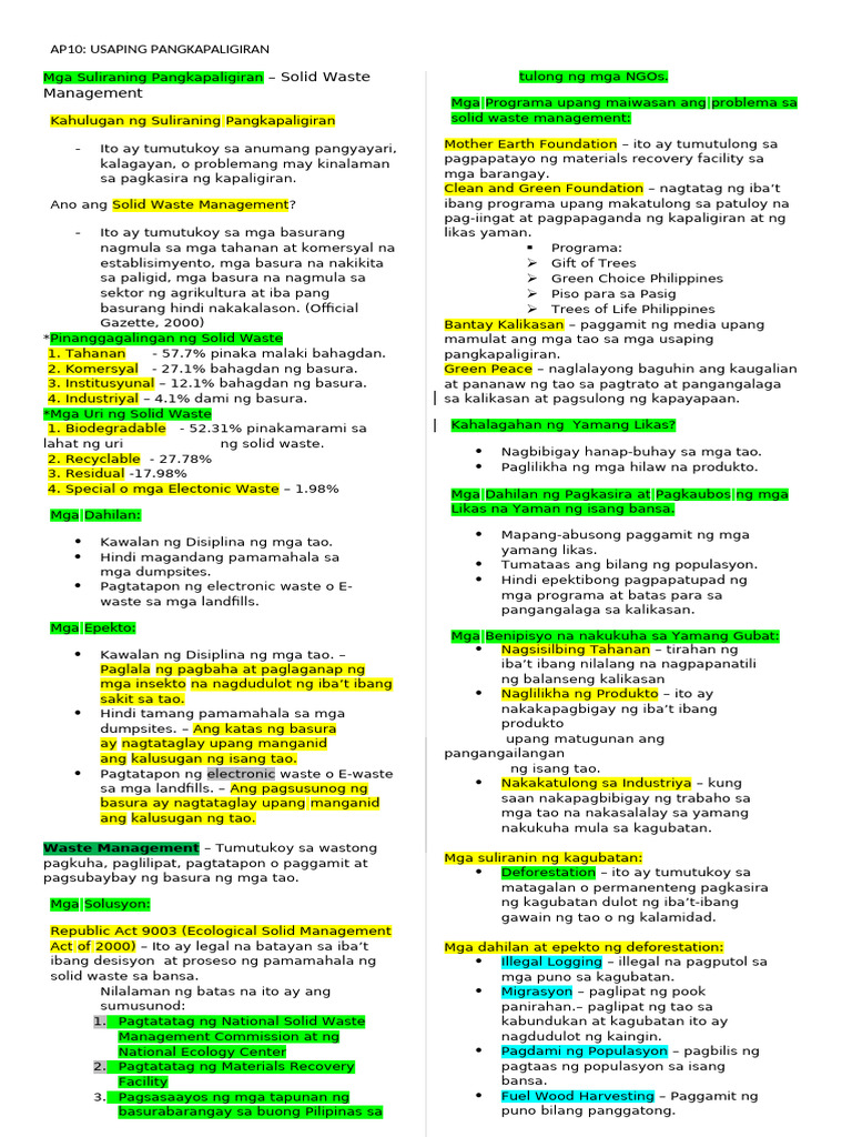 AP10 Q1 MELC 2 Lecturette | PDF