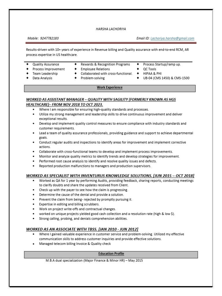 Harsha's Resume | PDF