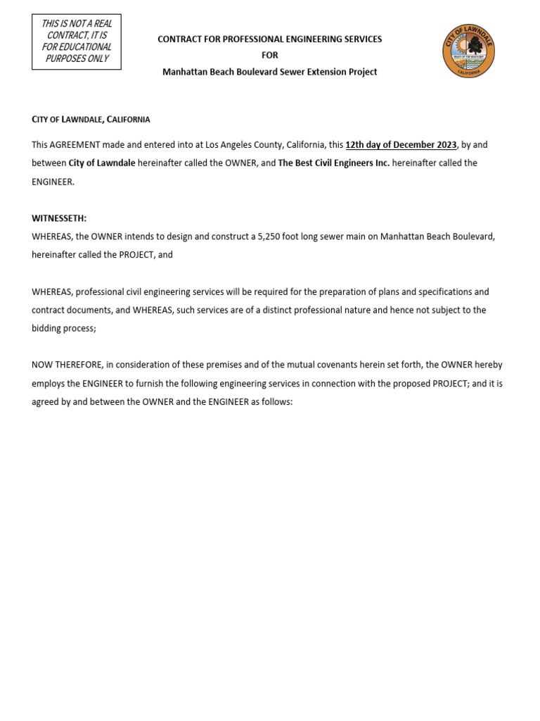 Manhattan Sewer CONTRACT | PDF