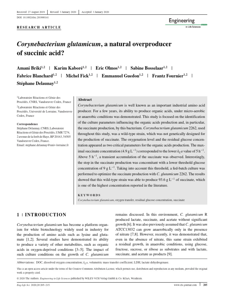Corynebacterium Glutamicum, A Natural Overproducer 24-07-2024 | PDF