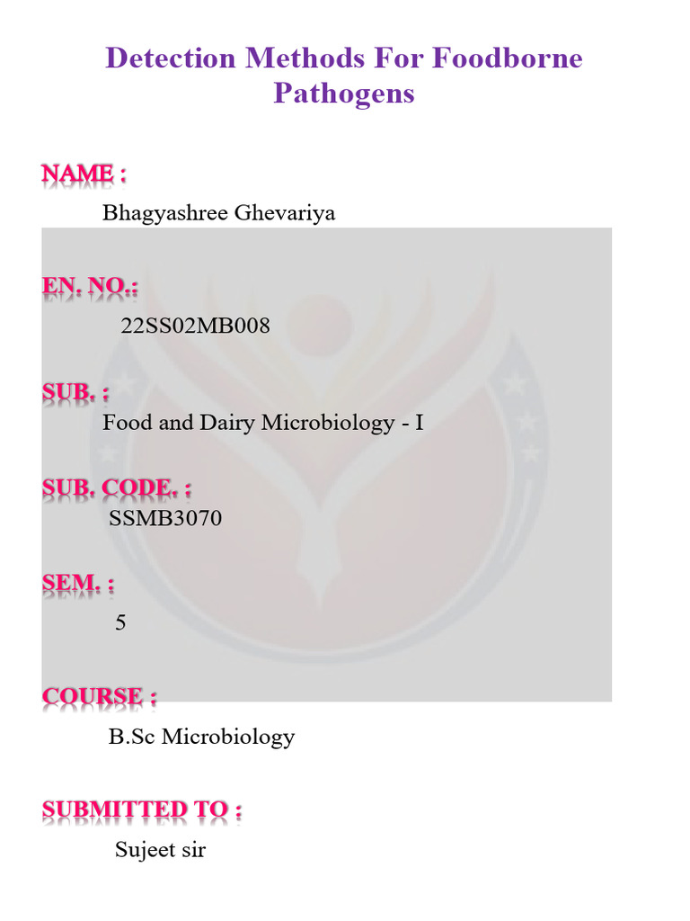 Food and Dairy Microbiology 1 Assignment | PDF