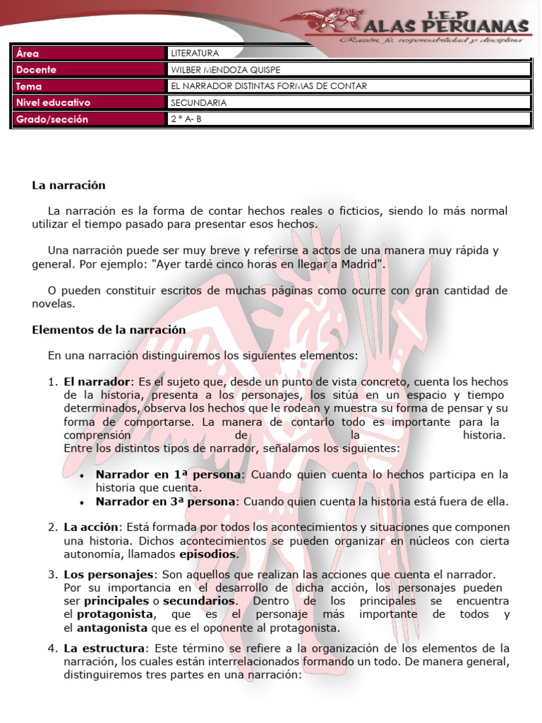 El Narrador-2°a-B | PDF