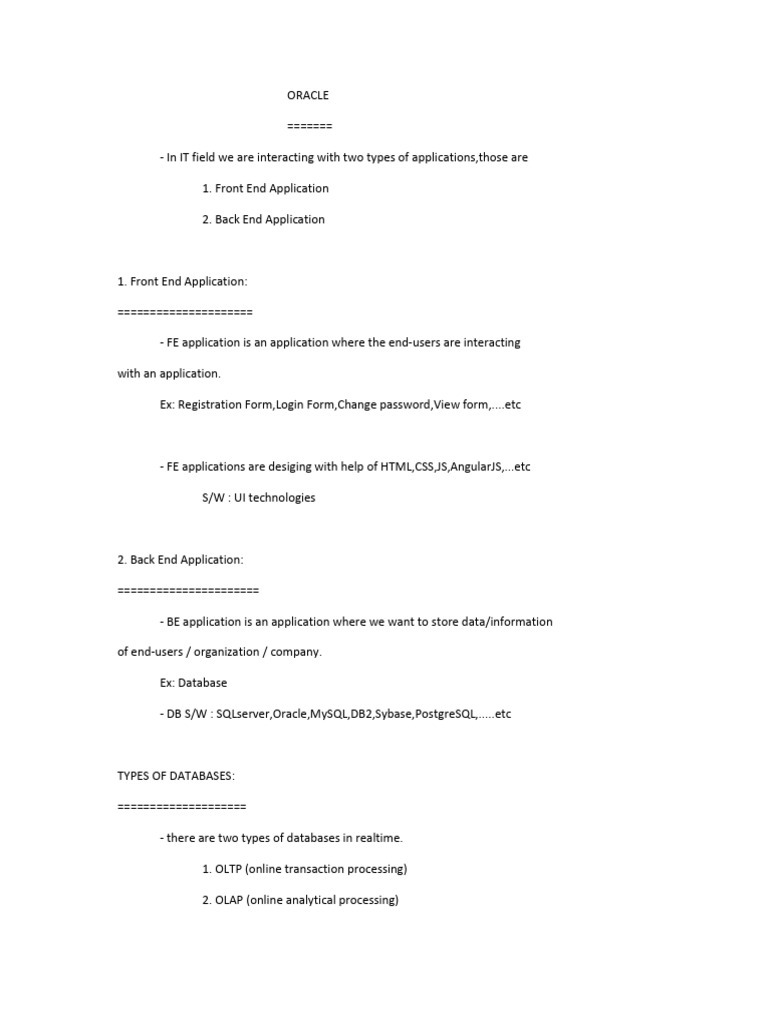 Oracle | PDF