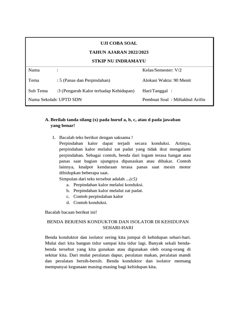 Soal Fix Skripsi | PDF