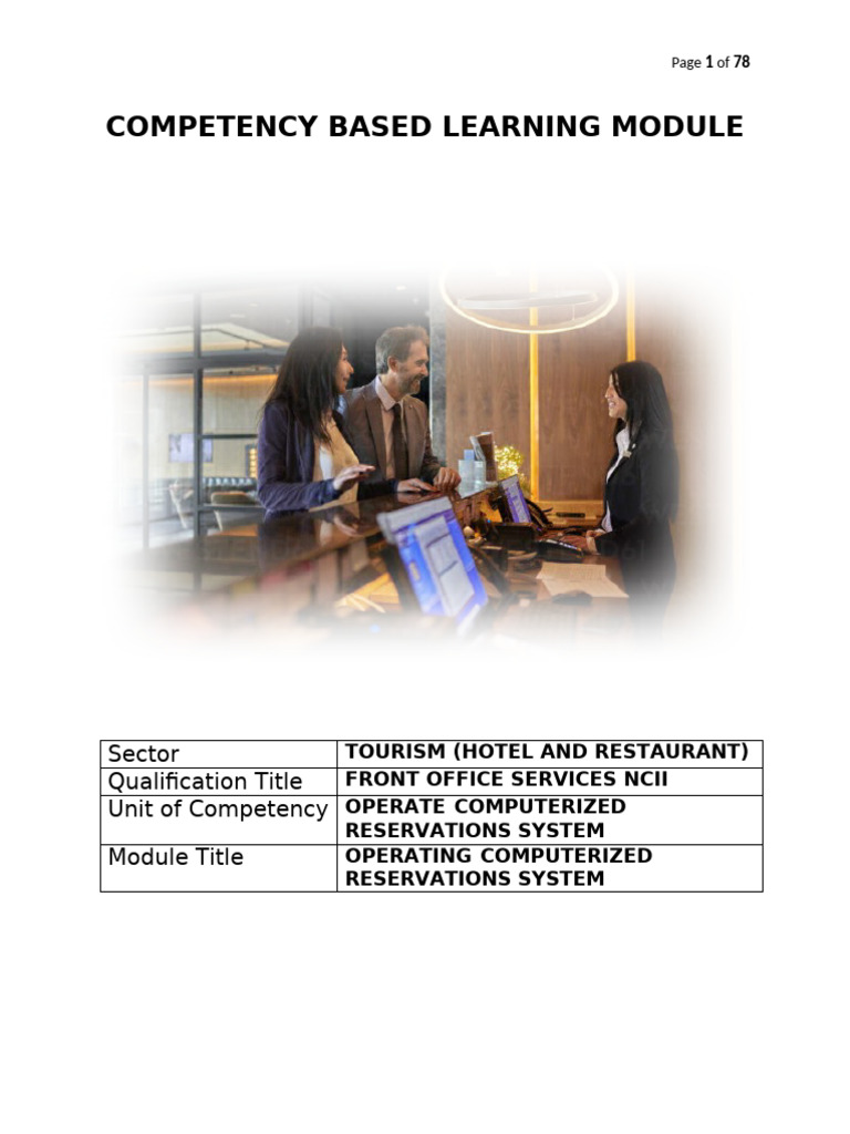 COC 2 - Operate Computerized Reservation System | PDF