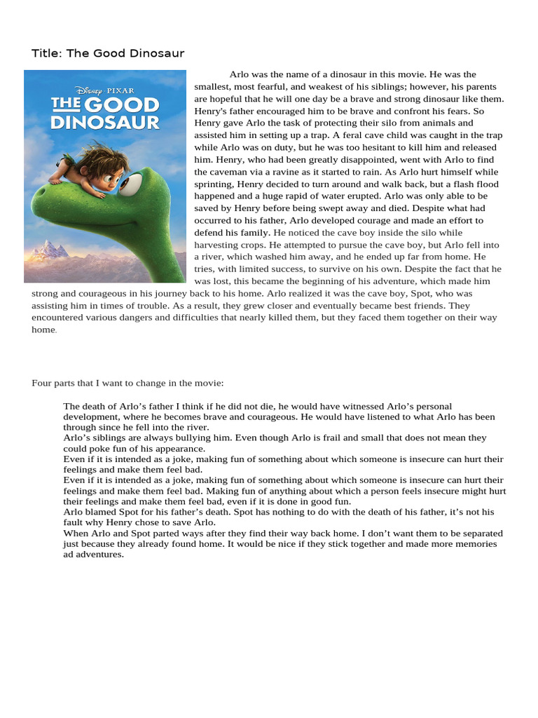 The Good Dinosaur | PDF
