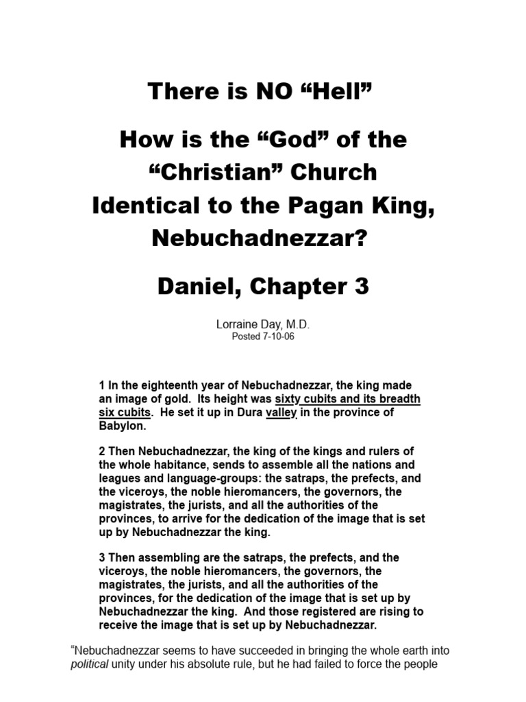 Daniel 3 There is NO “Hell” | PDF