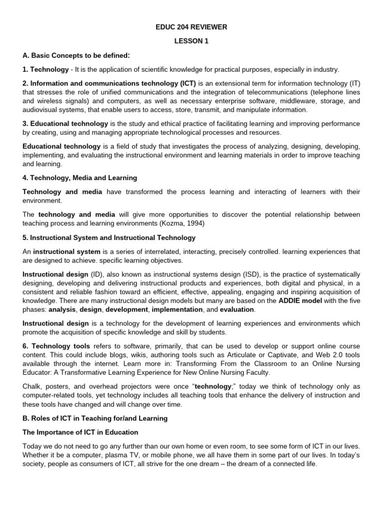 Educ 204 Reviewer | PDF