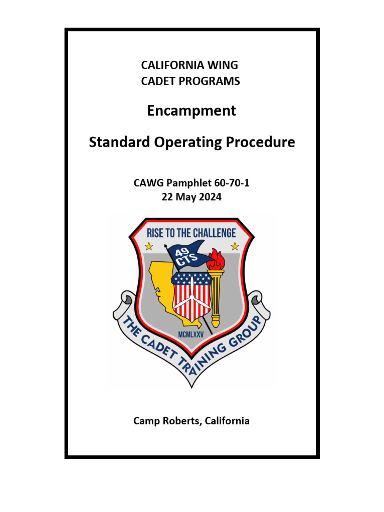 2024 Encampment Standard Operating Procedure | PDF