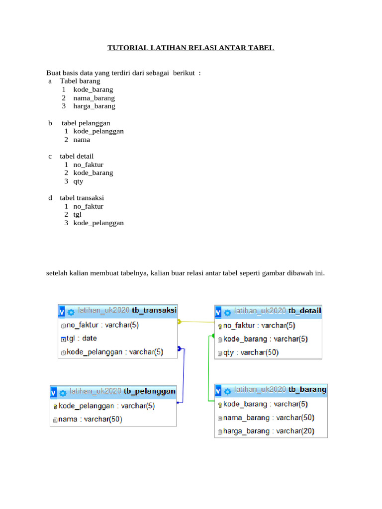 Latihan Data Barang 2 Tabel Relasi | PDF