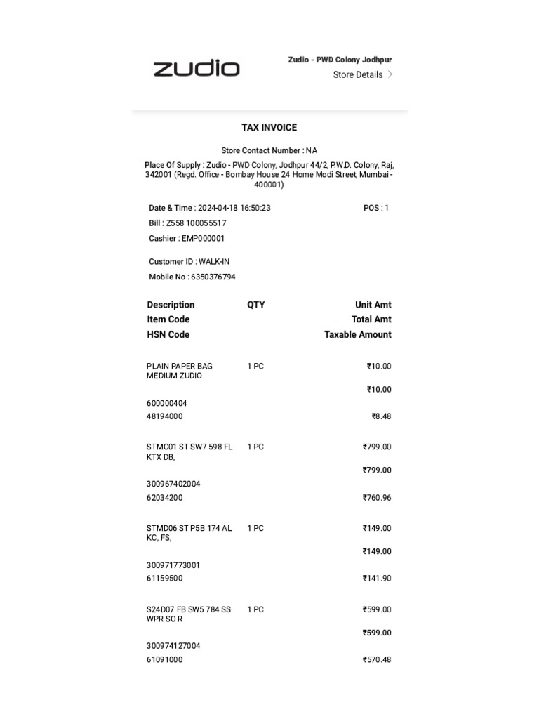 Your Bill Pdf