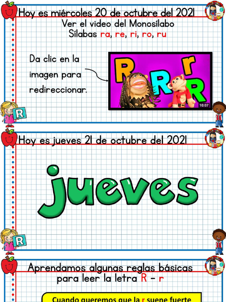 Cuaderno para Repasar Las Silabas Directas R RR Parte2 | PDF