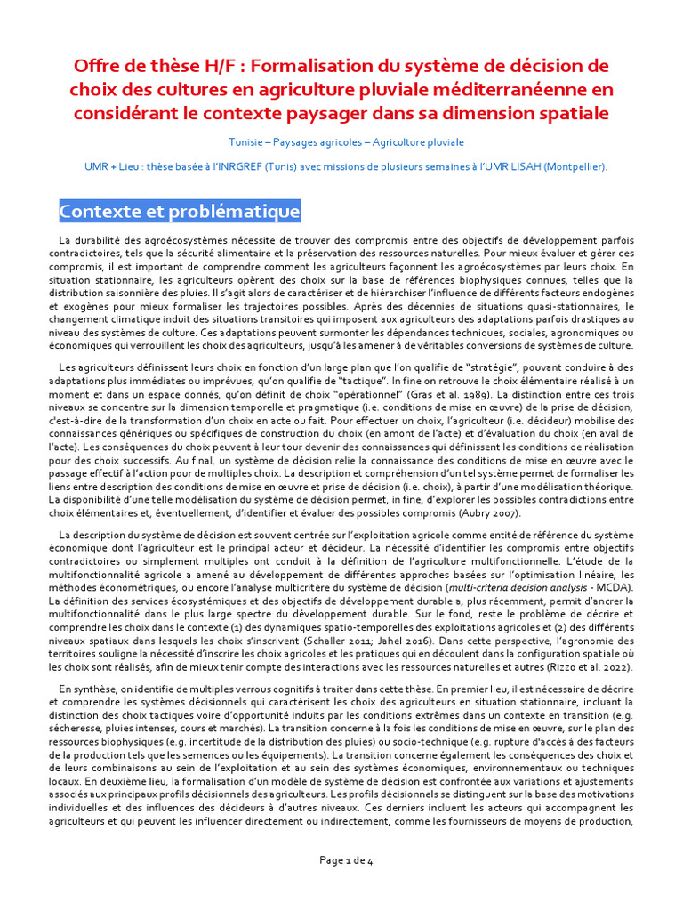 Offre de Thèse | PDF