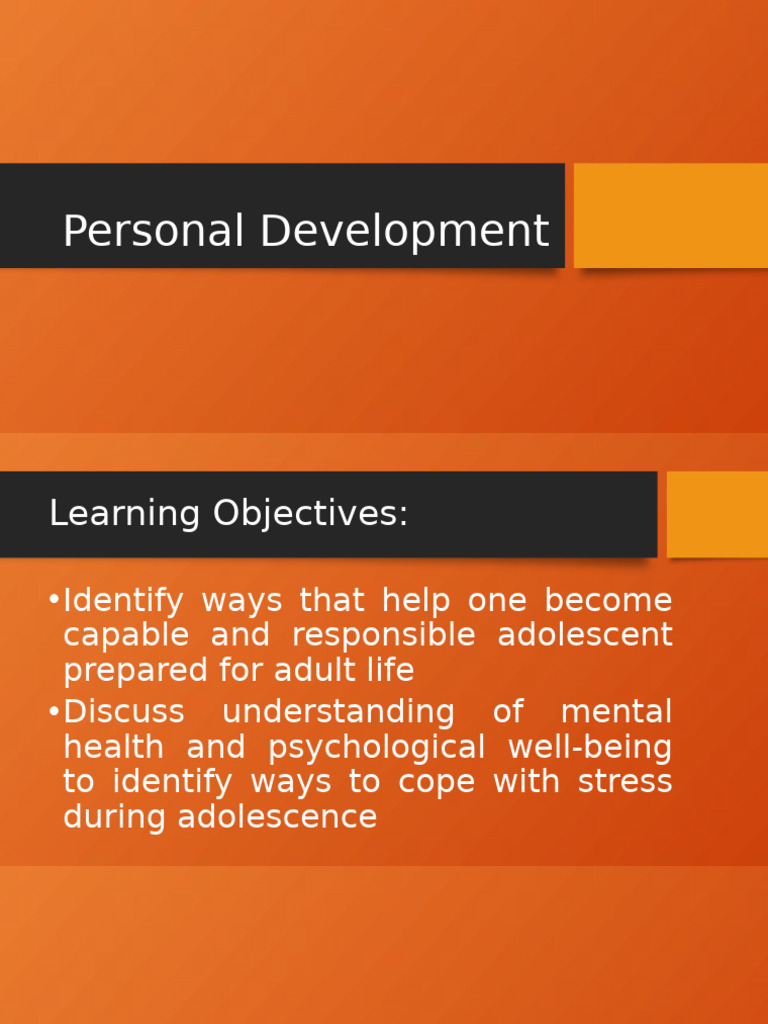 Personal Development Quarter 1 Week 4 | PDF