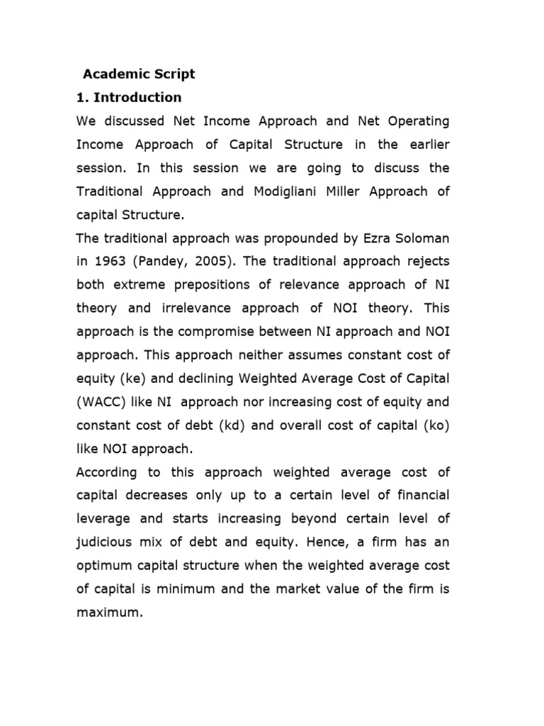 8 - Script - Theories of Capital Structure - Part-II200324060603033131 ...