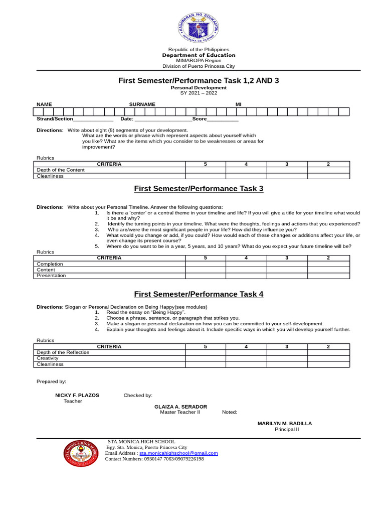 Q3 Performance Task Perdev Stem | PDF