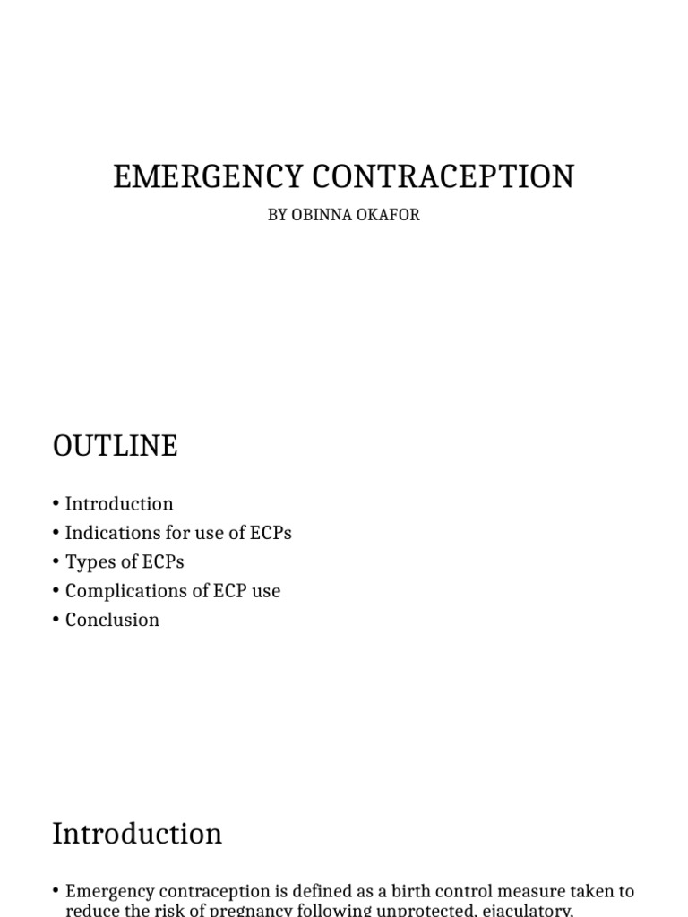 Emergency Contraception | PDF