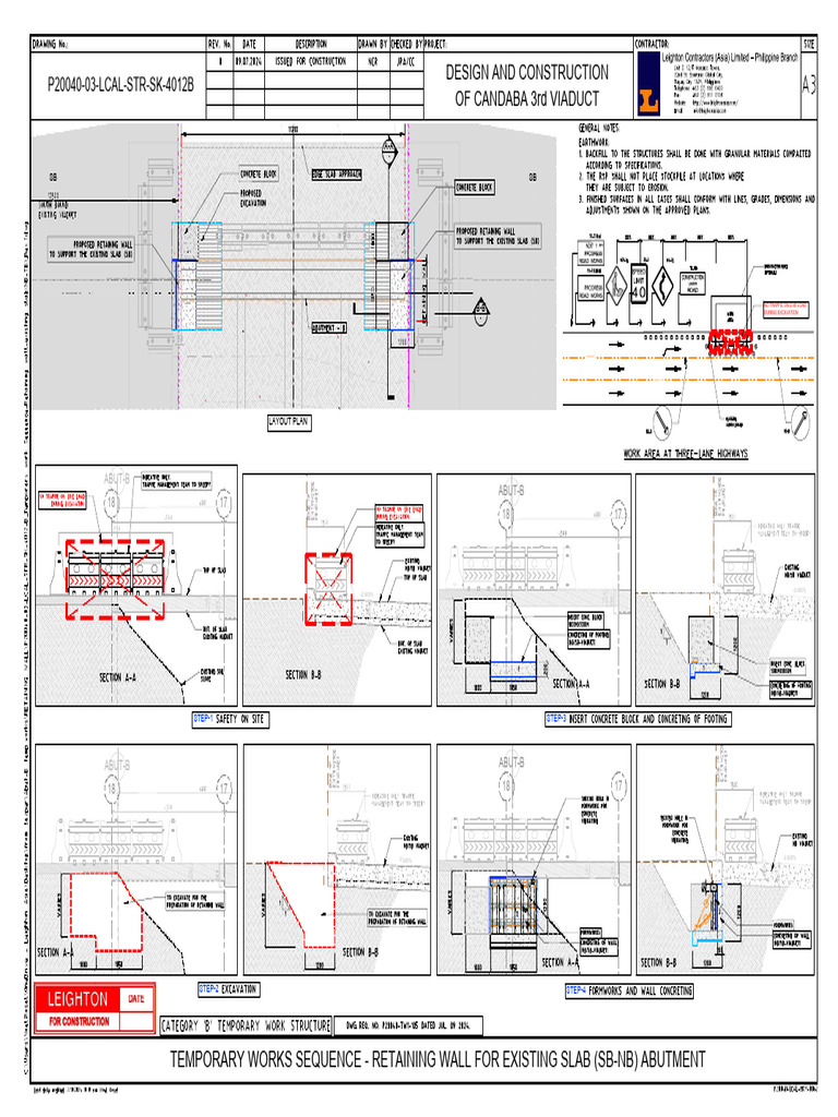 P20040-03-LCAL-STR-SK-4012-B - Temporary Work Sequence of Retaining Wall For Existing Abut-Slab ...