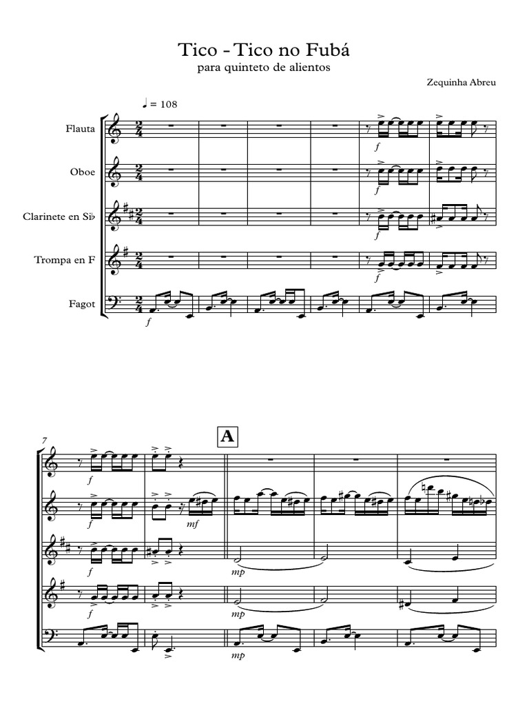 Tico Tico No FubÃ¡ | PDF