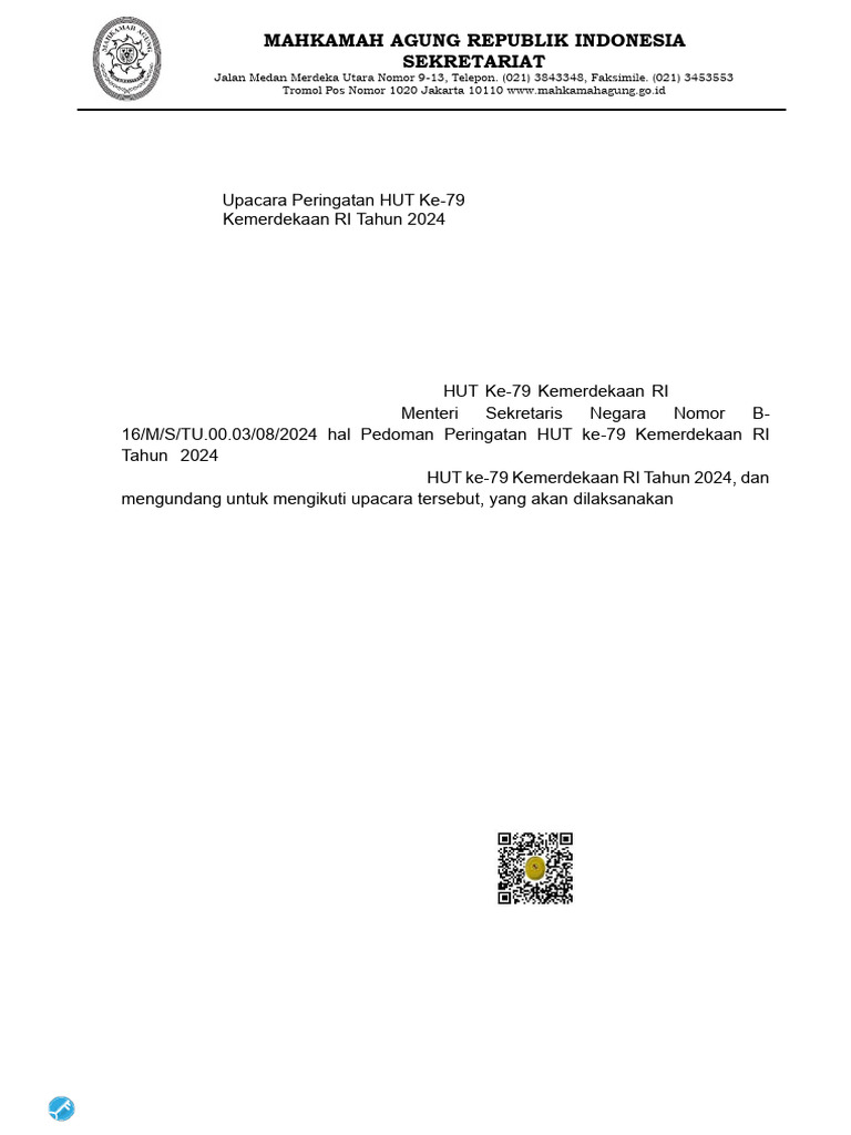 (DYK) Upacara HUT Kemerdekaan RI 2024 - Sign | PDF