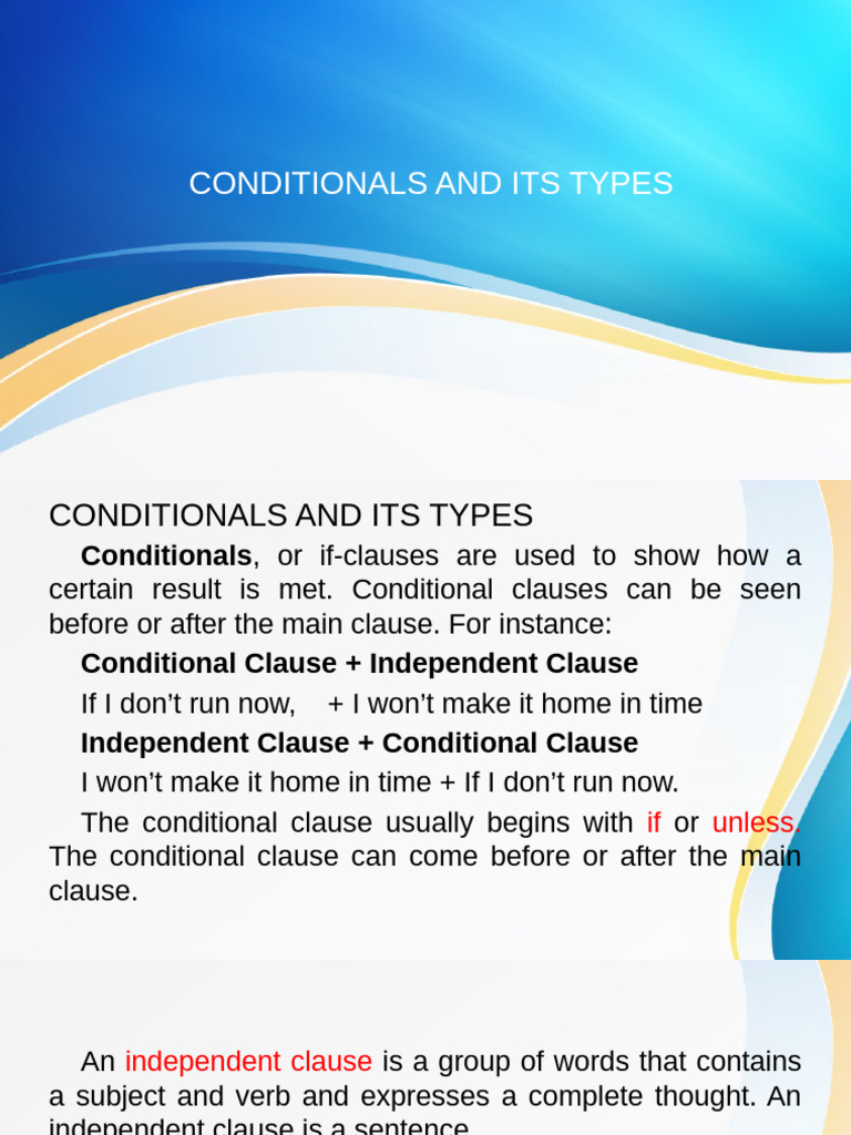 Conditionals and Its Types | PDF
