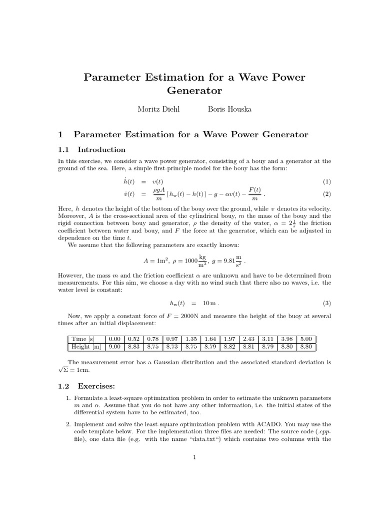 Wave Power Estimation | PDF
