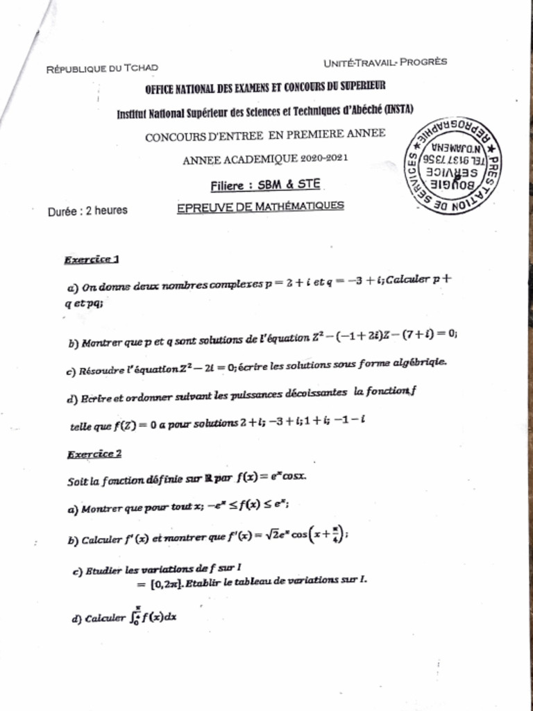 Math Concours | PDF