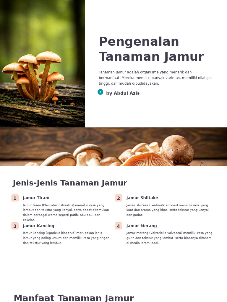 Pengenalan Tanaman Jamur | PDF