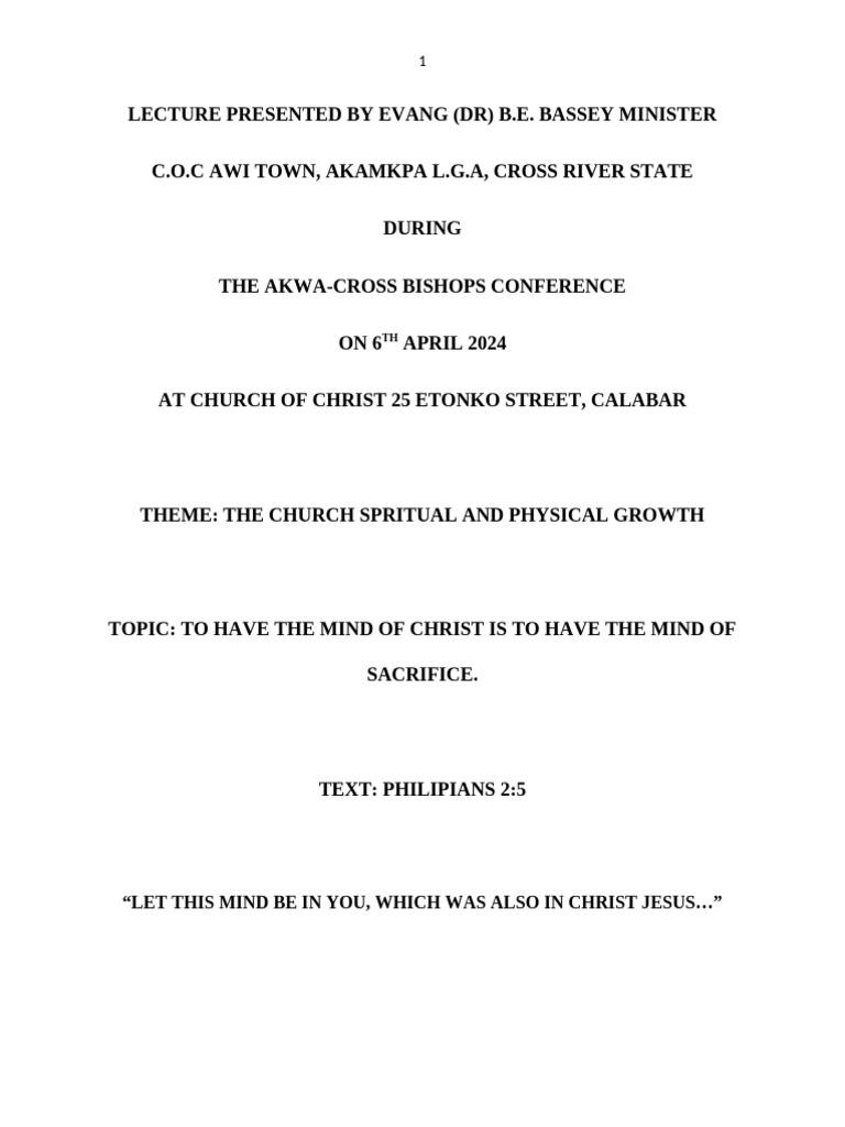 Akwa Cross Bishops | PDF