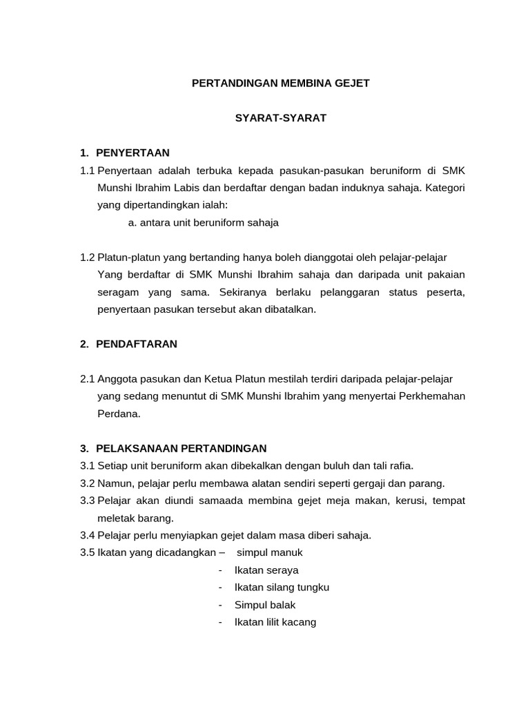 Pertandingan Membina Gejet | PDF
