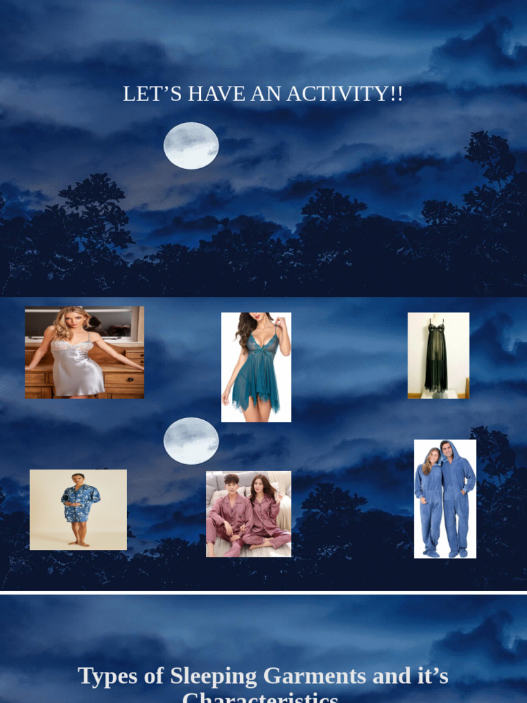 Types of Sleeping Garments | PDF