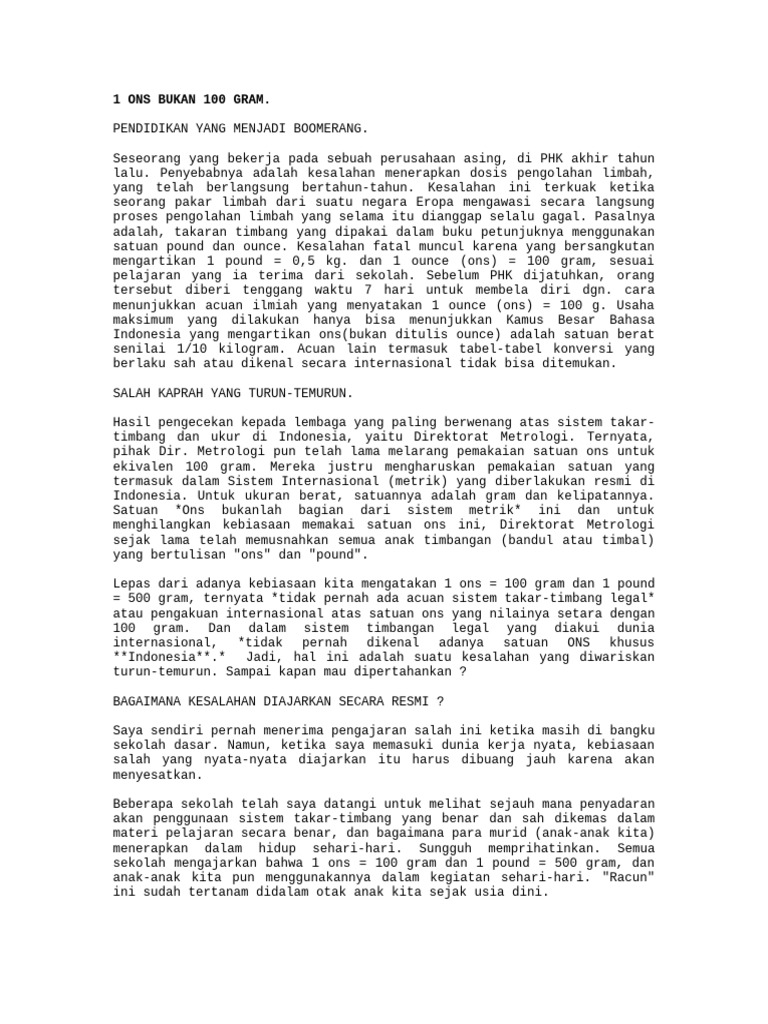 1 Ons Bukan 100 Gram | PDF