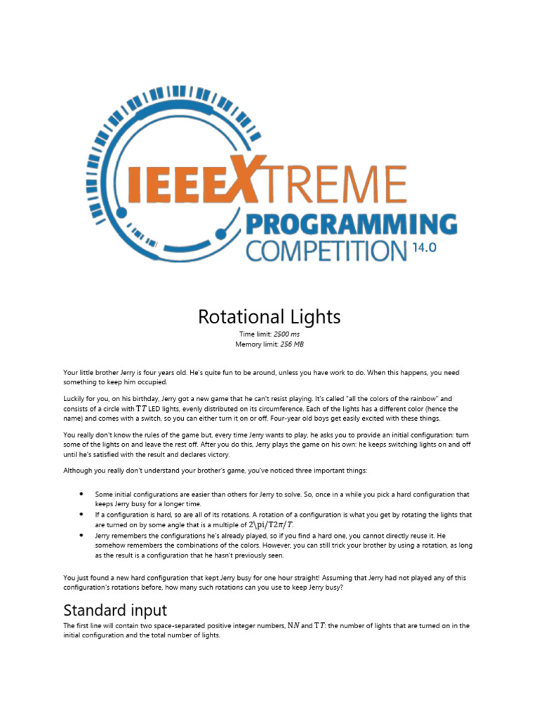 Rotational Lights | PDF | Applied Mathematics | Teaching Methods ...