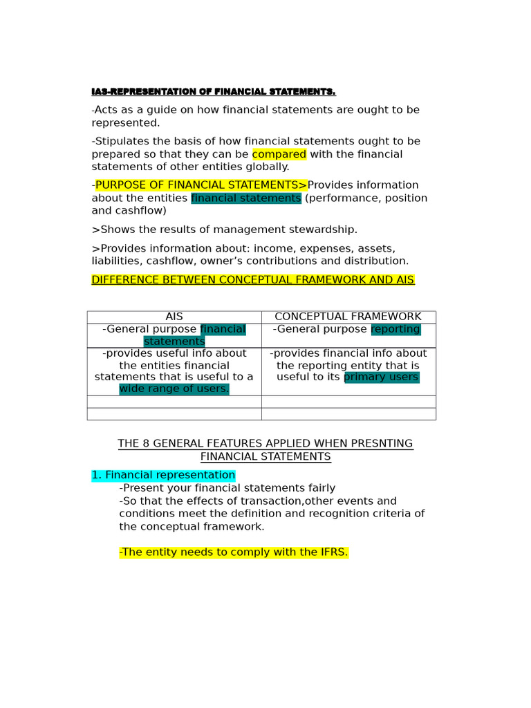 IAS 1 Explained | PDF