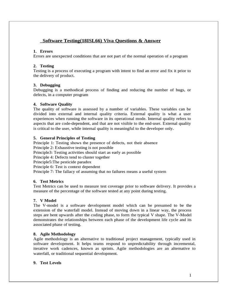 ST Lab Viva Q&a | PDF