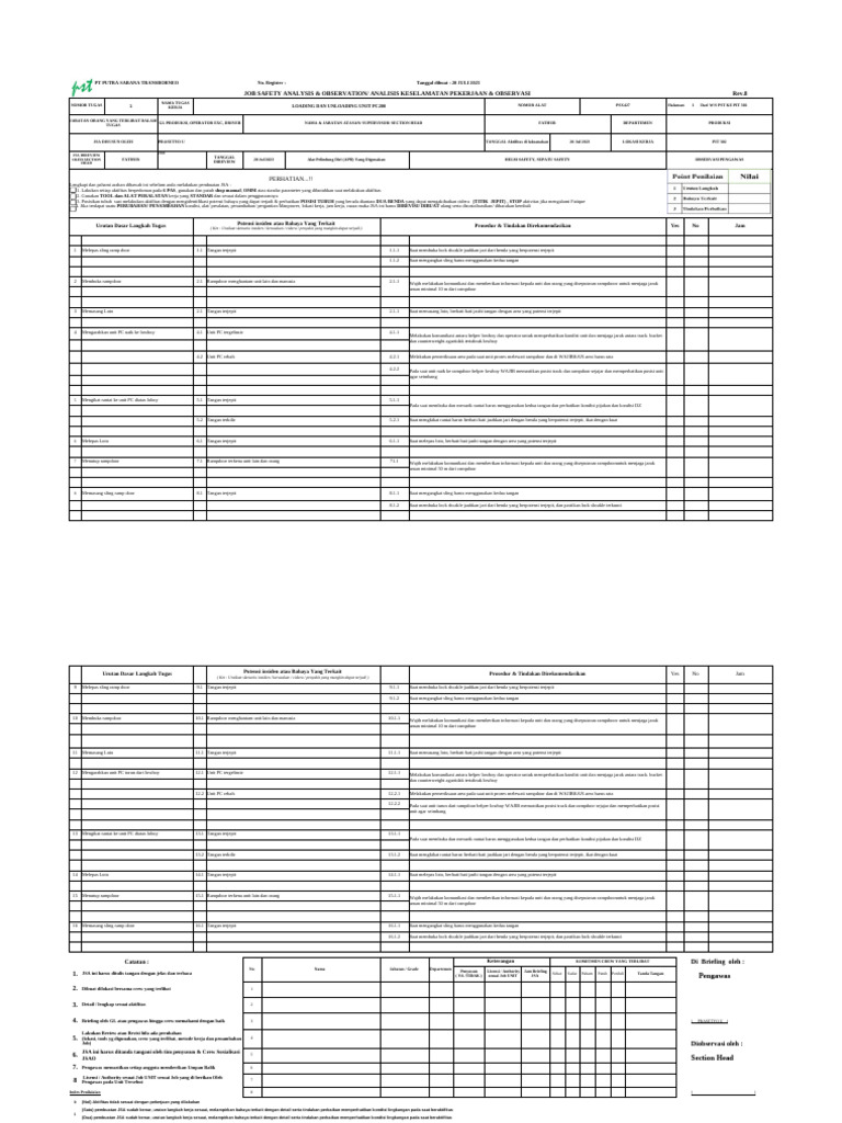 JSA Lowboy Loading Unloading | PDF