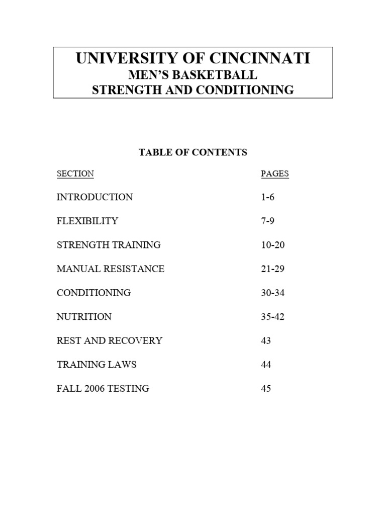 Strength Conditioning Manual | PDF | Strength Training | Career & Growth