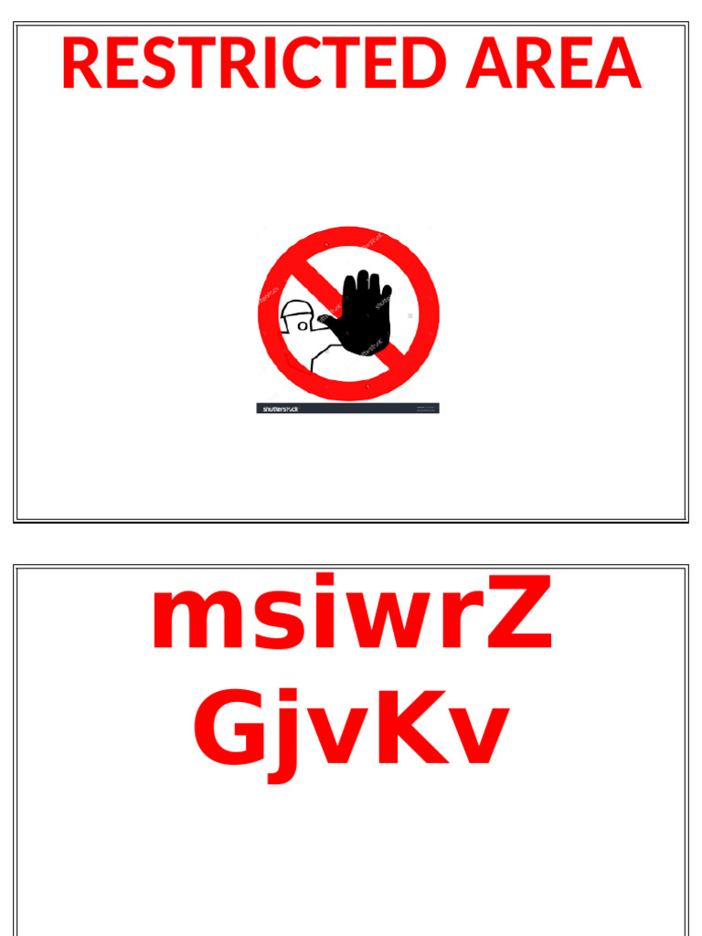 Restricted Area | PDF