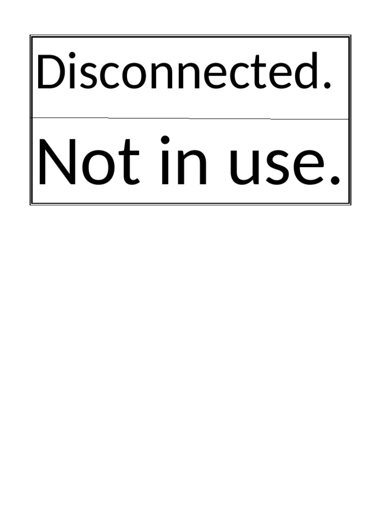 Disconnected | PDF