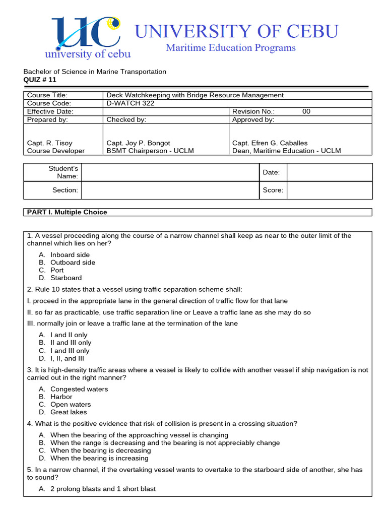 Q11 Collision Avoidance | PDF