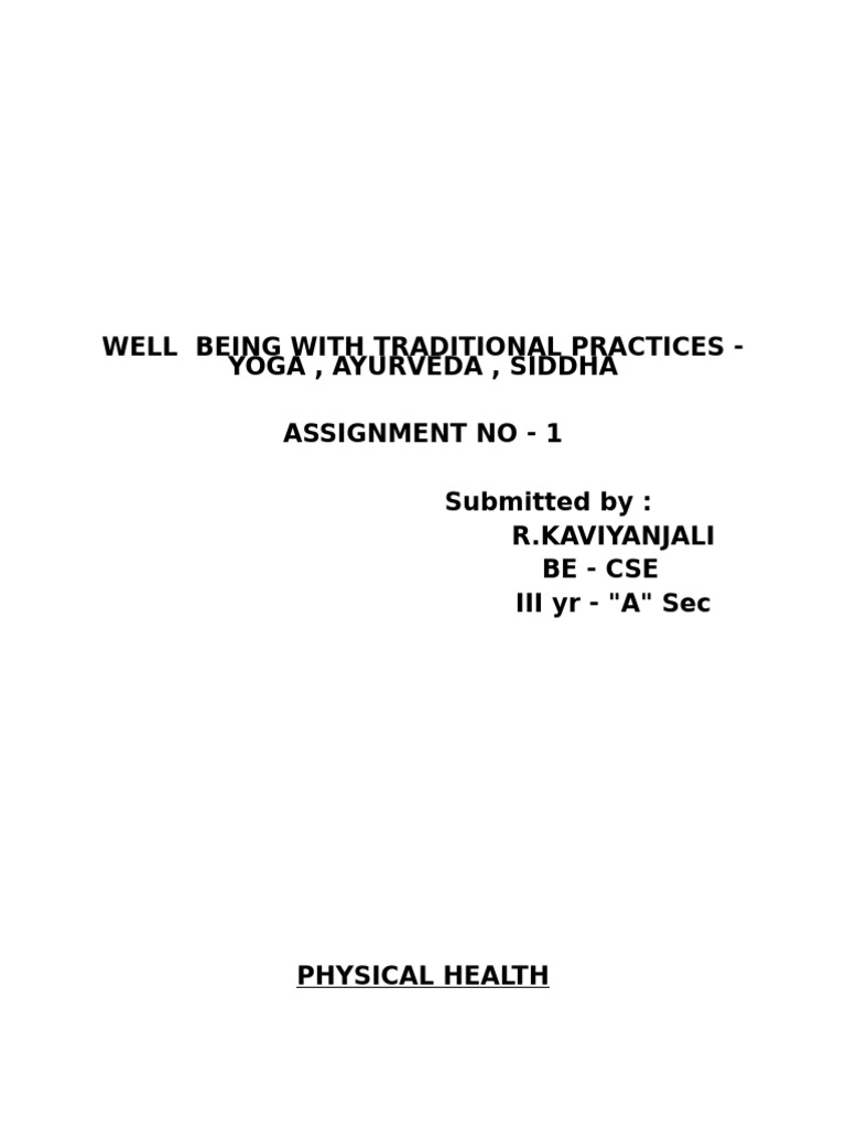 Health Assignment | PDF