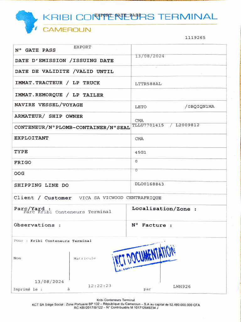 Gate Pass 1032 | PDF