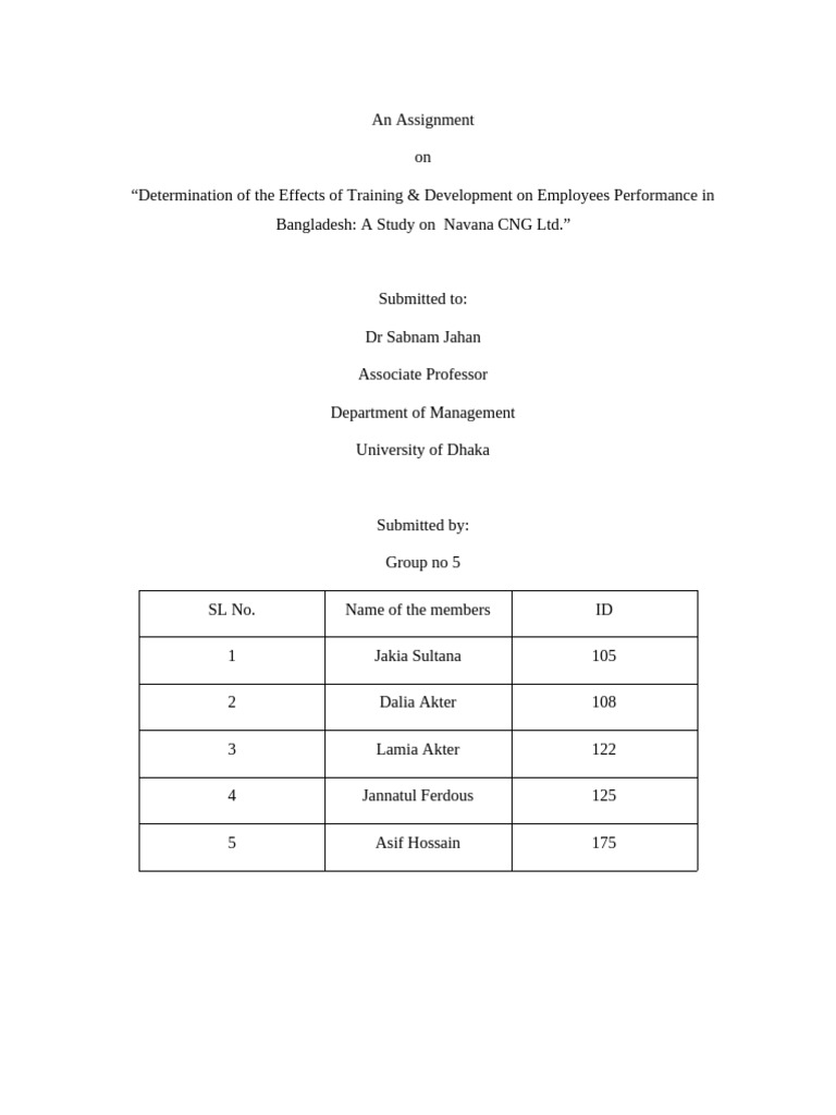 T&D Assignment Draft | PDF