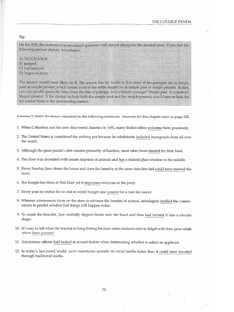 Verb Tenses | PDF